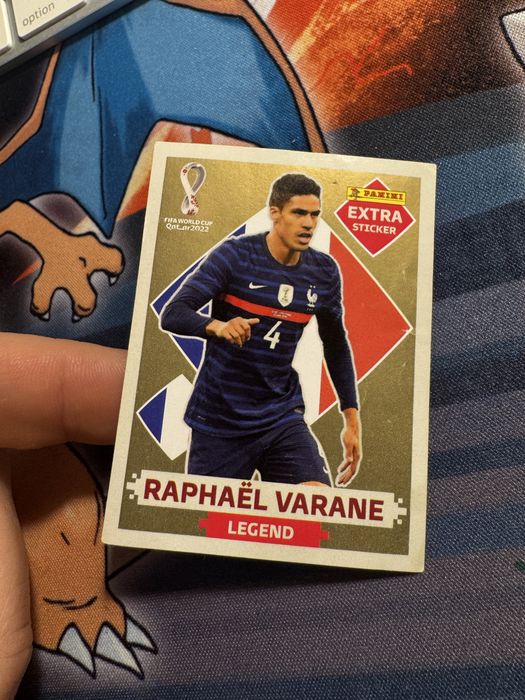 Panini Qatar 2022 EXTRA Sticker Gold – Raphael Varane (Made in Italy ...