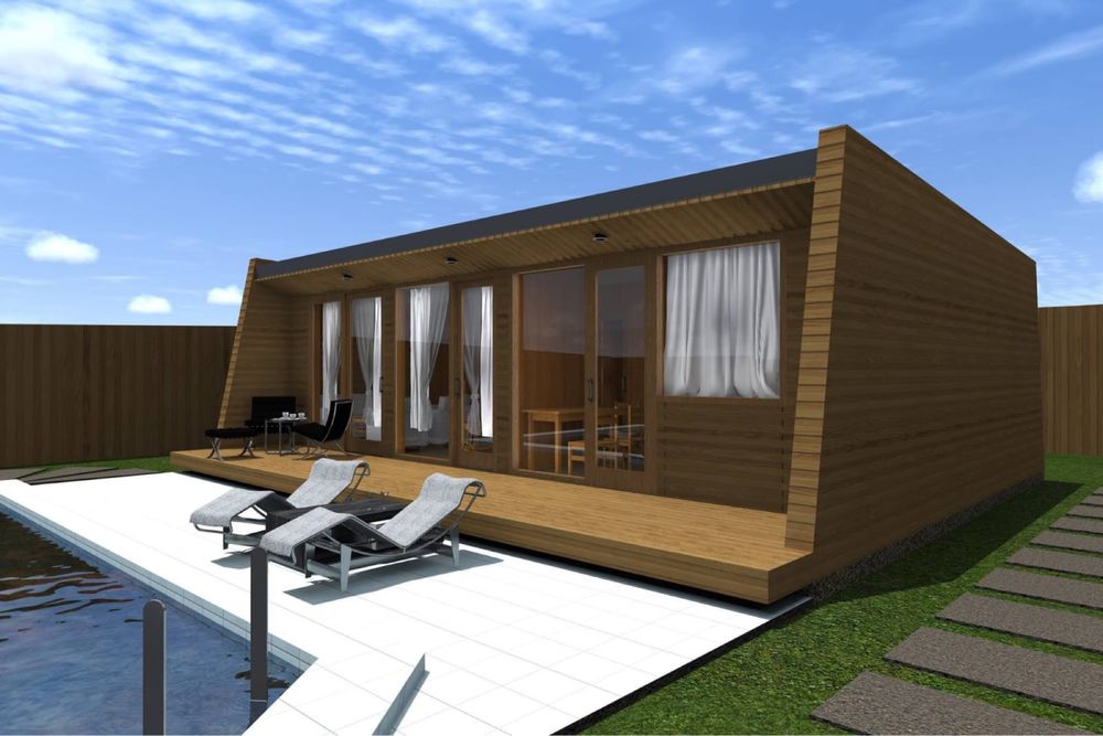 Casa cub pe structura de lemn timber frame Toplita • OLX.ro