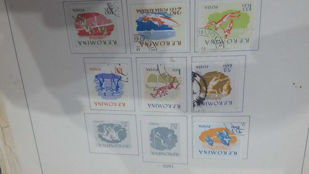 Vand colectie de timbre vechi de aproximativ 400 buc, anii 1940-1960 ...