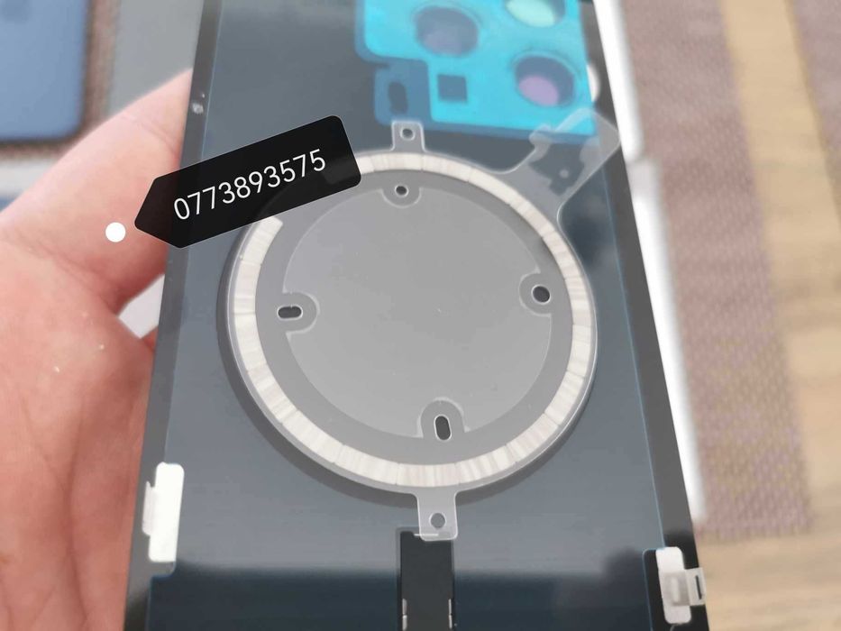 Capac spate + rama + sticla lentile camera iPhone 15 pro / Pro Max ...