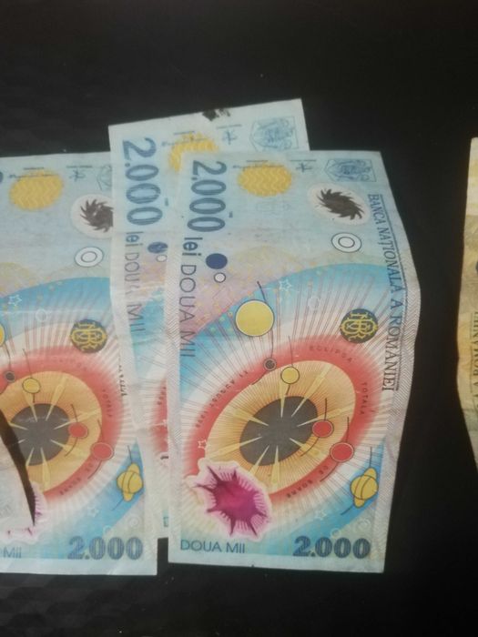 Bancnote eclipsa și bancnotă de 1000 Mihai eminescu Calarasi • OLX.ro