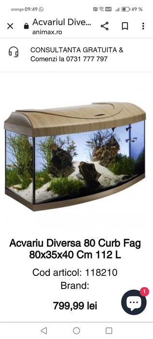 Acvariu în stare perfecta de utilizare, cu toate accesorile Craiova ...