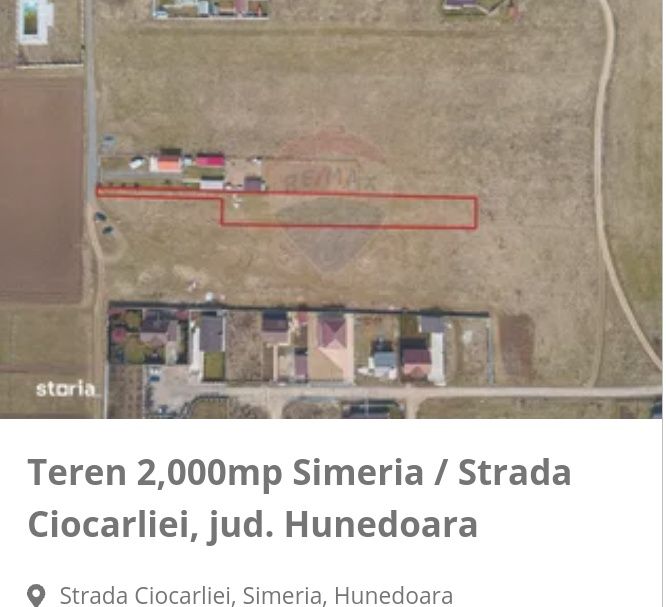 Teren Simeria 2000mp Simeria • OLX.ro