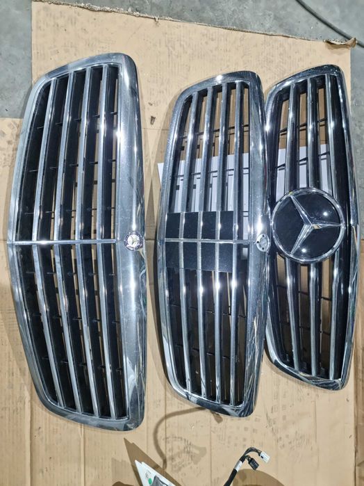 Grila bara fata radiator capota Mercedes S class W221 S320 S350 S500 ...