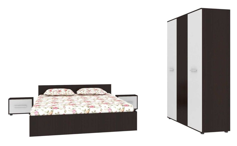 Alb Dormitor Raio / Pat 2 Noptiere Dulap/Sifonier COD880 Sibiu • OLX.ro