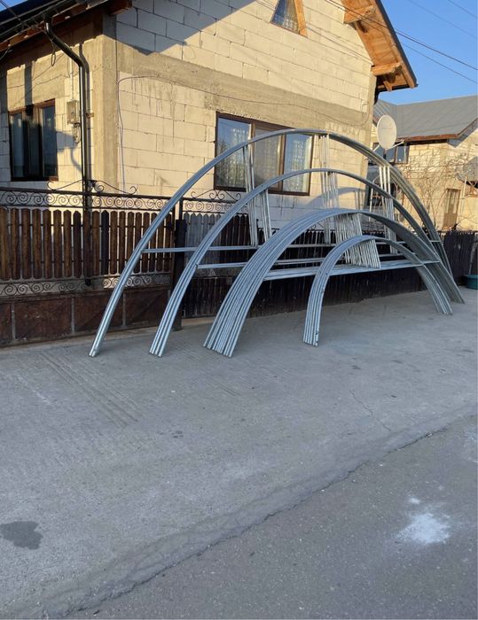 Vand arcade pentru solar cu structura din țeava neagra sau zincata ...