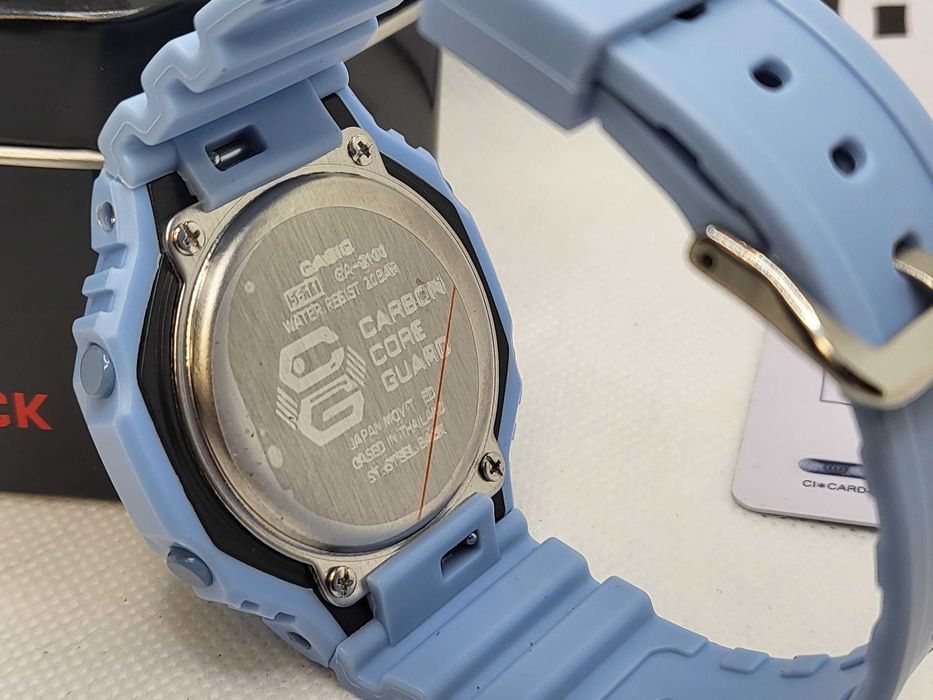 Ceas Sport Casio G-Shock GA-2100 Neon Blue – Nou, Garanție 2 Ani ...