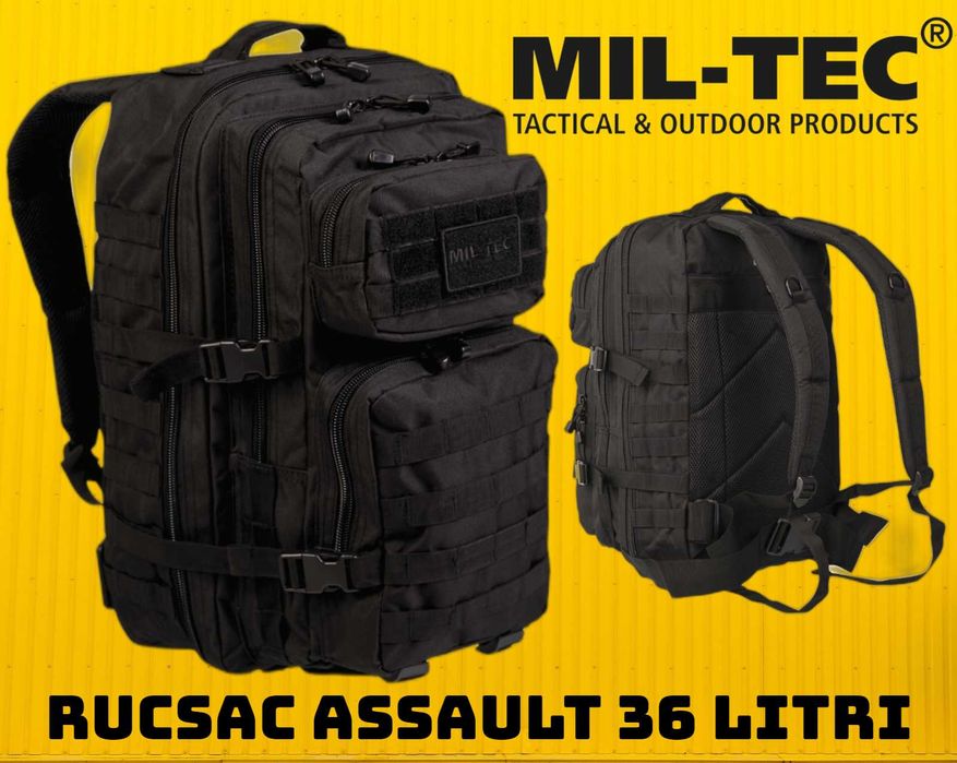 RUCSAC Militar Mil-Tec 36 litri Negru Ghiozdan Calatorie Drumetie Army Bucuresti Sectorul 1 • OLX.ro