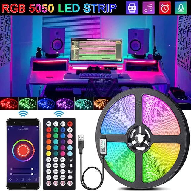 Led лента със дистанционно блутут и телефон 5м гр. Бургас Братя ...