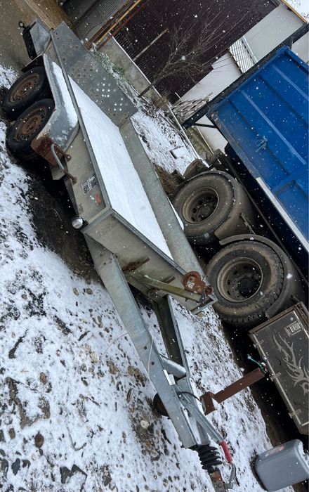 Remorca/trailer utilaje/miniexcavatoare Brenderup 2 axe 1500/2000 kg ...