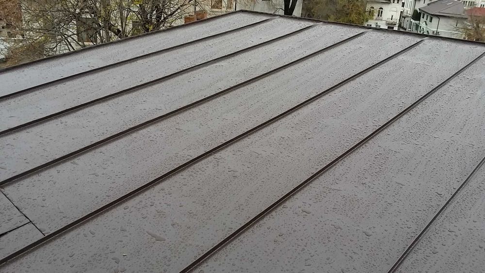 Tabla dublu faltuita Tabla click Titanzinc Aluminiu Solzi Metalci ...