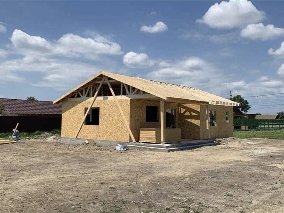 Cabane stil A Frame si case din structura de lemn, dimensiuni in funct ...