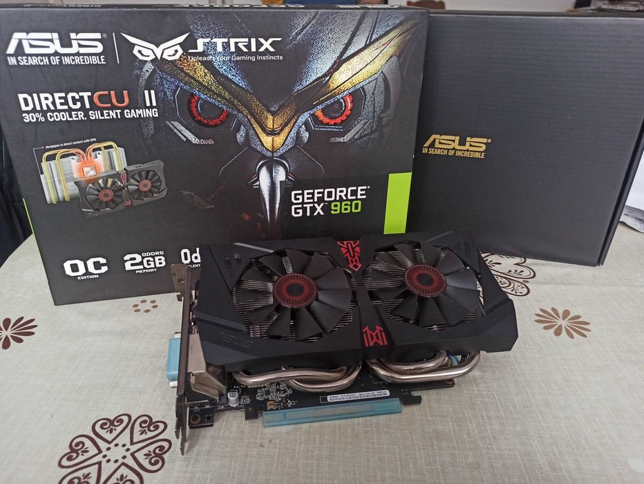 Видеокарта ASUS STRIX GTX 960 DirectCU II OC, 2 GB, GDDR5, 128 bit гр ...