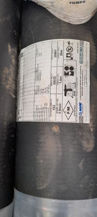 Membrana PVC MAPEPLAN M15BROOF T1 /T3 1,60×20 Oradea • OLX.ro
