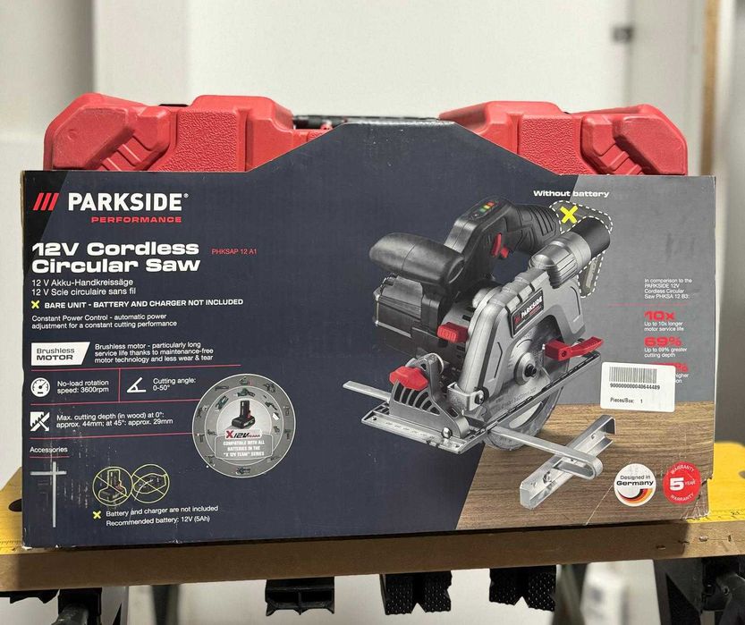 Circular *NOU* 12V motor fara perii / brushless Parkside Performance ...