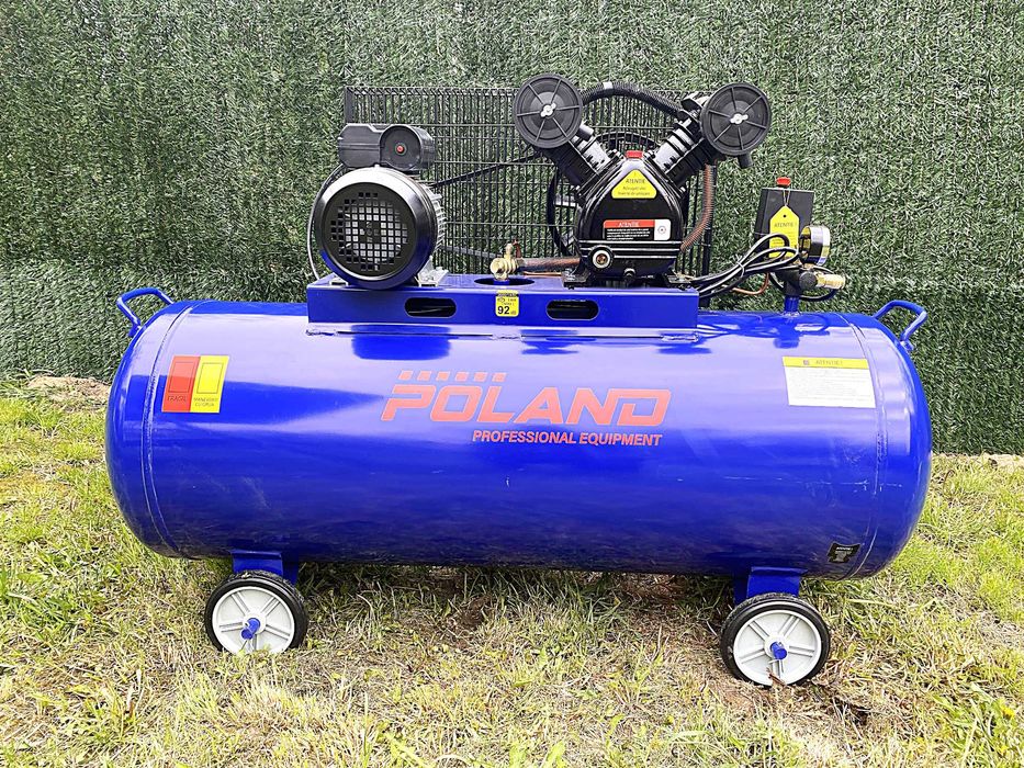 Compresor 100L Poland, 3CP, 2 Pistoane V, Profesional Oradea • OLX.ro