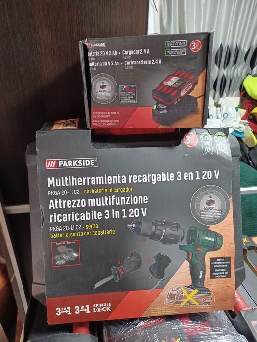 Aparat multifuncțional 4in1 parkside.bormasina/filetanta/sabie/slefuit ...