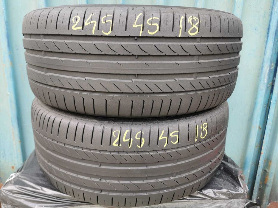 Continental 245/45/18, 2 bucati- anvelope SH, de vara, import Germania Bucuresti Sectorul 1 • OLX.ro