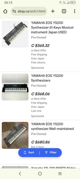 Yamaha YS200 синтезатор клавир кийборд, директно 220в +екстра карта гр ...