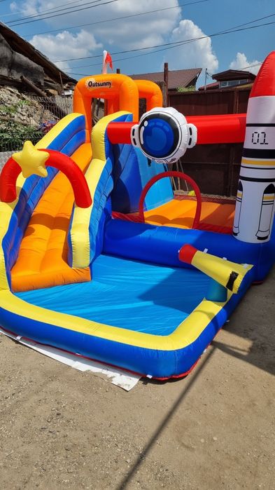 Castel gonflabil cu tobogan,piscina și trambulina de inchiriat Ilfov ...
