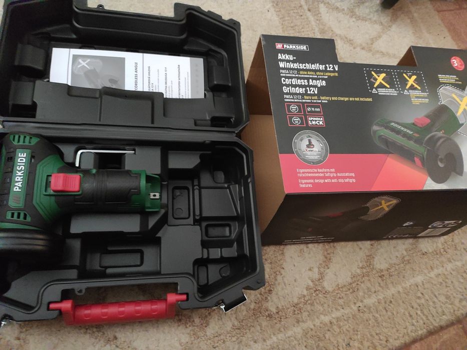 Flex polizor unghiular Parkside 12v in cutie, nou, GARANTIE, 19000 rot ...