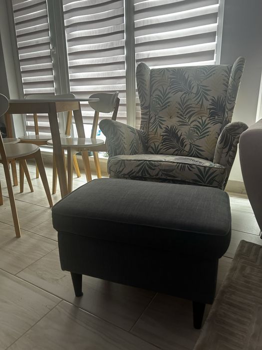 Ikea Strandmon кресло + табуретка гр. София Център • OLX.bg