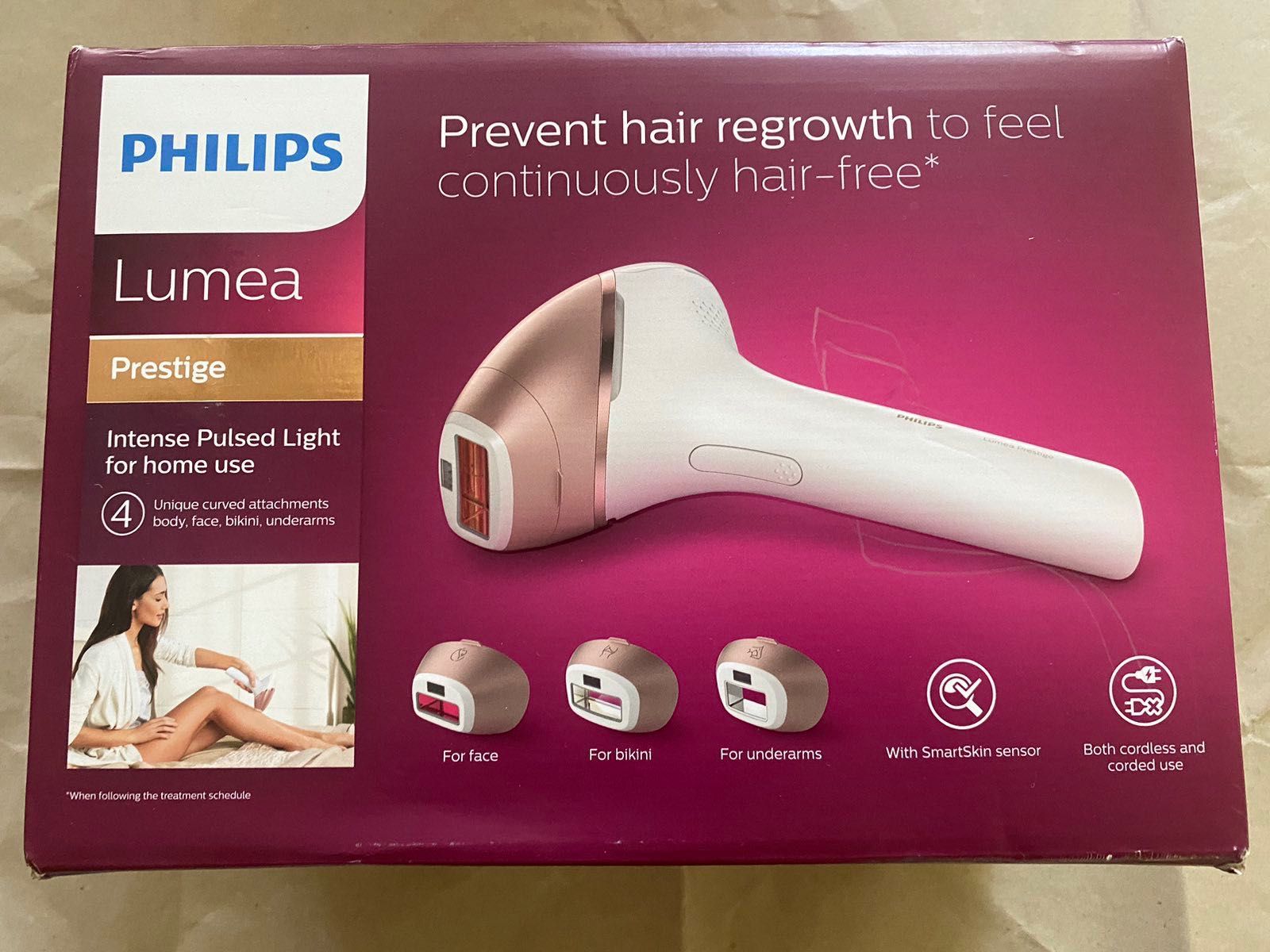 Фотоепилатор IPL Philips Lumea Seria 9000 BRI956/00, Сензор Smartskin ...