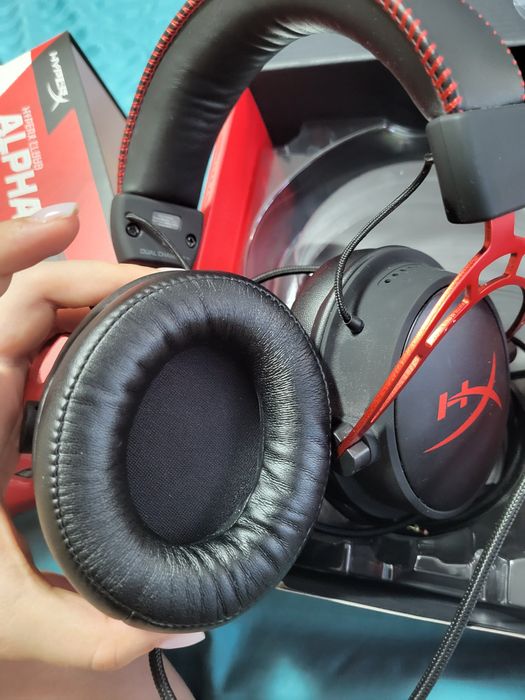 Casti Gaming HyperX CloudHyperx Cloud Alpha Red, surround, multiplatfo ...