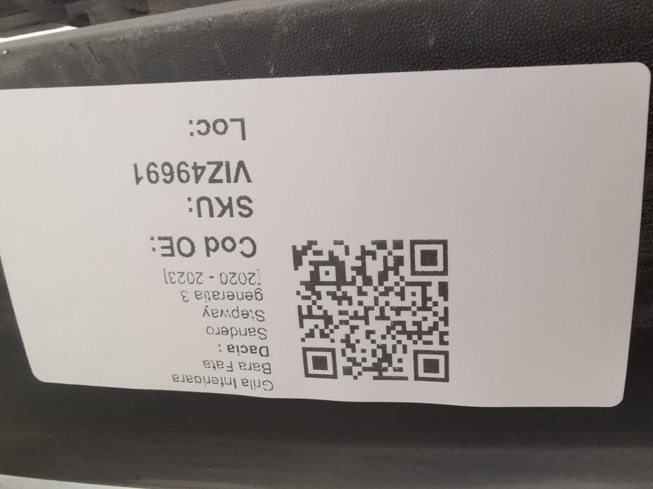 Grila Inferioara Bara Fata Dacia Sandero Stepway generatia 3 2020 202 Bucuresti Sectorul 6 • OLX.ro