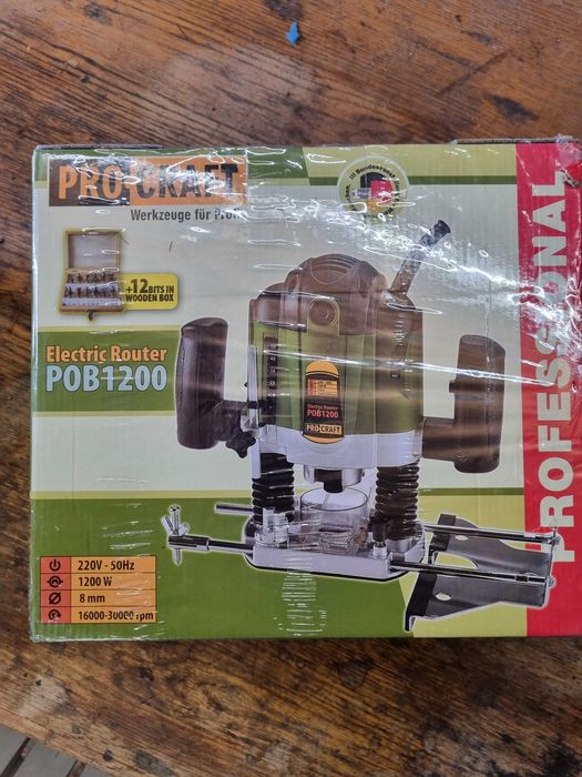 Оберфреза PROCRAFT POB1200, 1200 W, 6-8 мм, с 12 броя фрези гр. София 7-ми 11-ти километър • OLX.bg