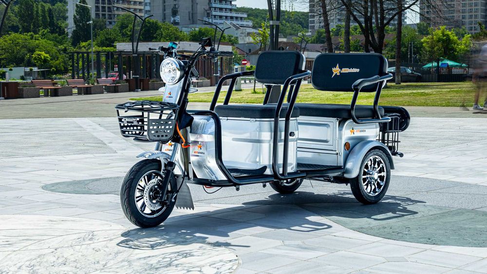 Tricicletă electrică două locuri triciclu electric Fără Permis TUK TUC ...