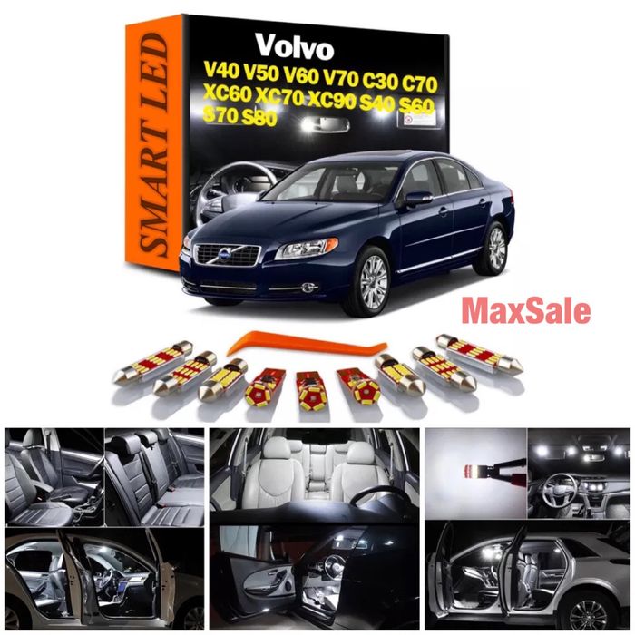 VOLVO S40 S60 S80 XC90 V50 V70 C70 XC70 LED крушки СЕТ xenon плафони гр ...