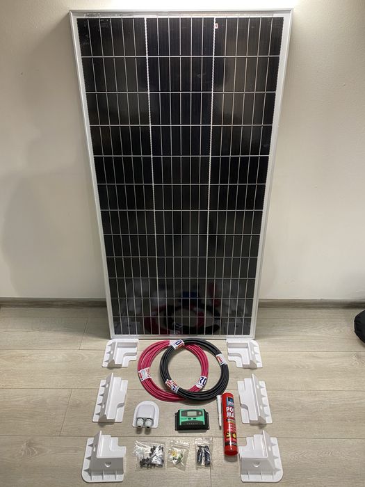 Kit Complet Panou Solar 160w 12V rulota/ cabana/ magazie Campia Turzii ...