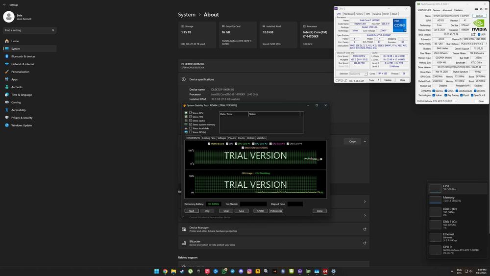 PC i7 14700KF ROG STRIX 4070ti Super OC Calculator High End Gaming ...