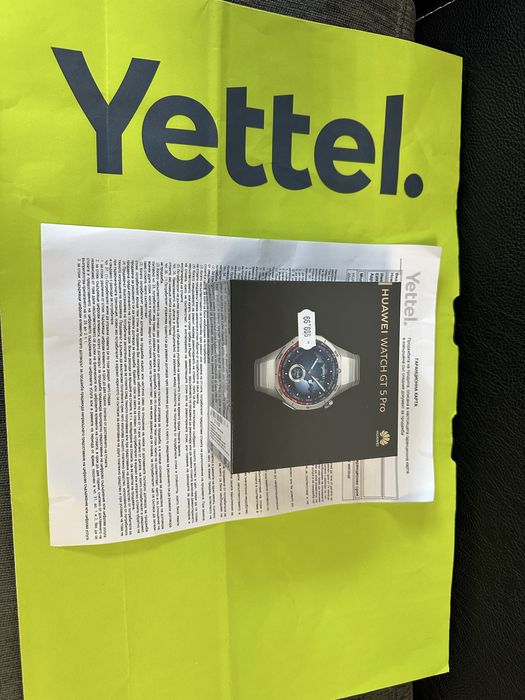 ЗАПЕЧАТАН 46mm Huawei watch GT 5 Pro LTE Yettel Гаранция 2026 Titanium ...