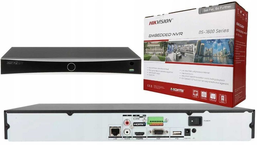 NVR 16 canale AcuSense Hikvision DS-7616NXI-K1(D) 4K 12MP Nou garantie ...