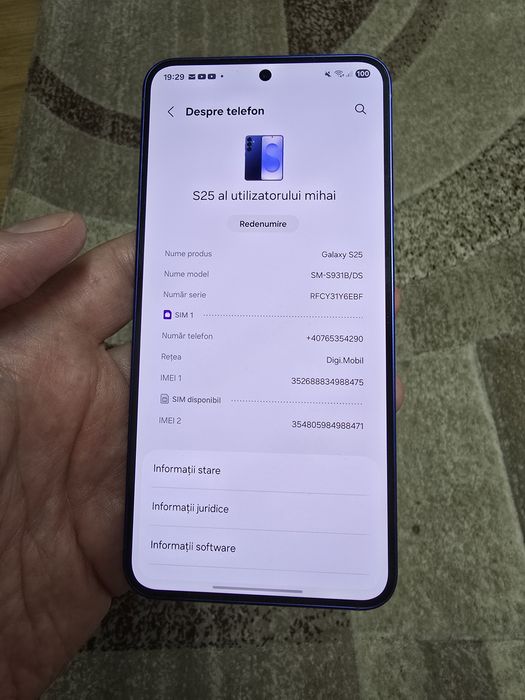 Samsung S25 - navy blue. 100%. Utilizat putin. Sibiu • OLX.ro