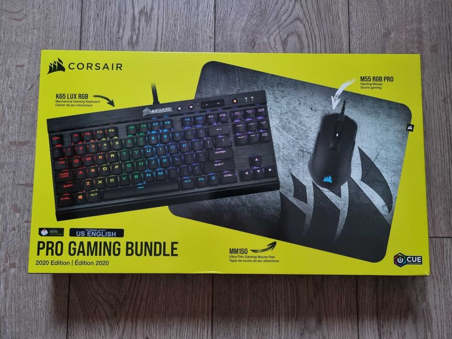 Corsair Pro Gaming Bundle: K65 LUX RGB Keyboard, M55 RGB PRO Mouse ...