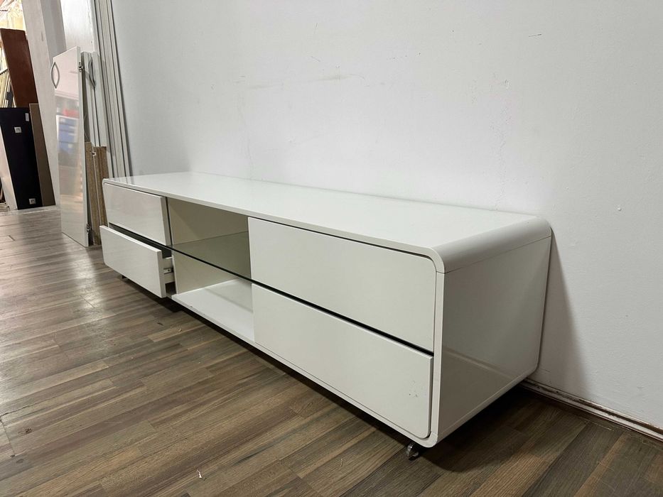 Comoda TV 1,75 pentru living; Comoda alba cu sertare si raft Bucuresti ...
