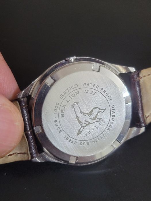 Seiko sea lion m77 reverse lume cal. 8306 30 rubine rar de colectie ...