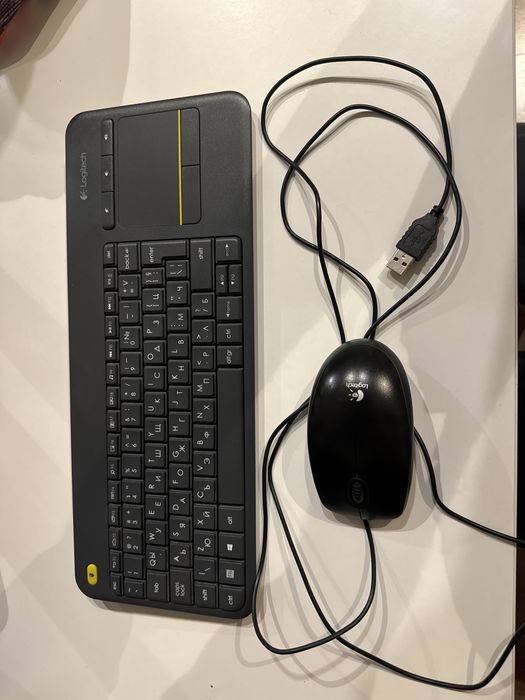 Logitech клавиатура K400 Plus безжична + мишка logitech B110 гр. София ...