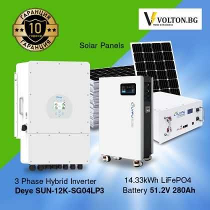 DEYE 12kW Фотоволтаична Система с Хибриден Инвертор, Батерия и Панели гр. София Лозенец • OLX.bg