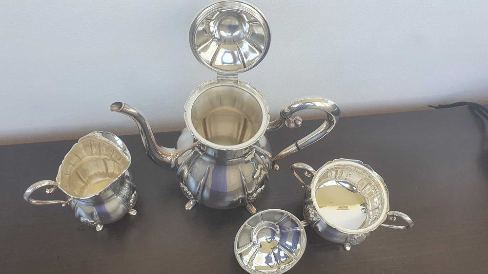 Vas, cana,carafa din argint solid 830, 1220 grame,ionizare apa ...