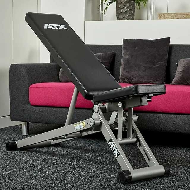Сгъваема Пейка ATX Weight Bench Silver, Регулируема Пейка за Фитнес гр ...