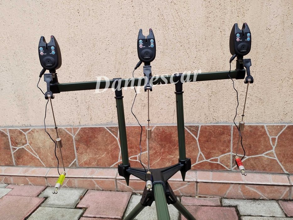 Rod pod Baracuda pentru 3 lansete Full Echipat 3 Senzori + 3 Swingeri ...