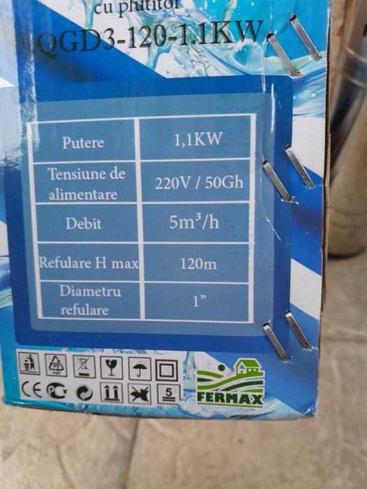 Потопяема водна помпа 1.1KW -120M. с поплавък. винтова. сондажна помпа гр. Свиленград • OLX.bg