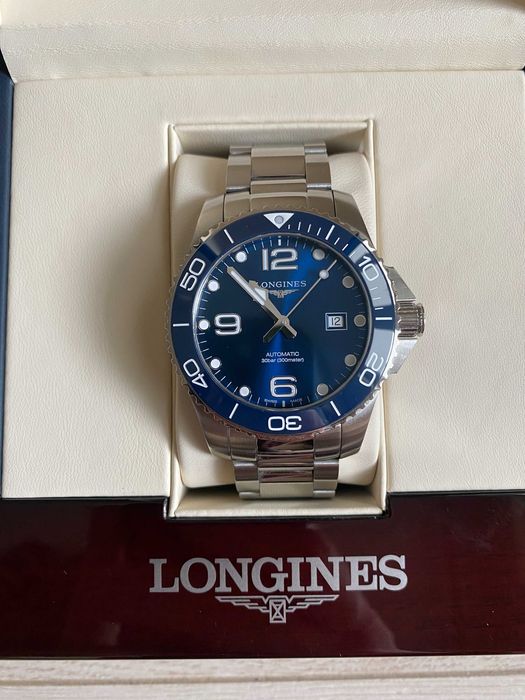 Ceas Longines HydroConquest 43 mm, Blue Dial, Ceramica, Automatic ...