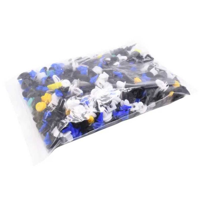 Set 500 cleme clipsuri fixare prindere auto plastic metalice universal ...