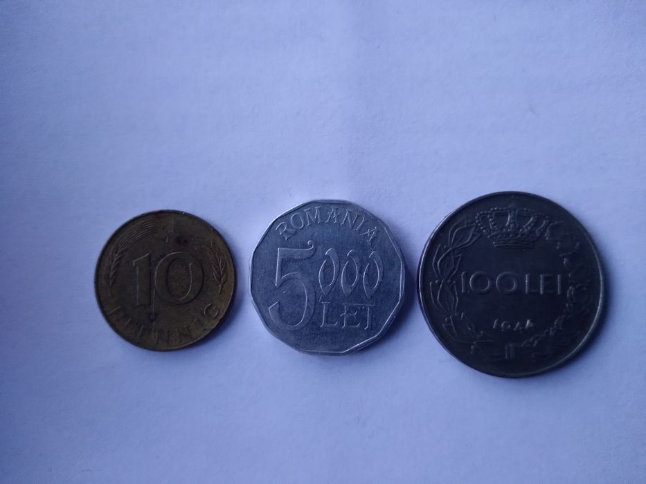 Monede vechi,10 pening,5000 lei,100 lei Craiova • OLX.ro