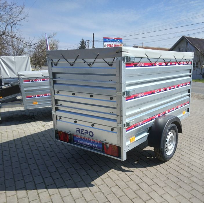 Remorca Repo RRS cu obloane și prelată plana 750kg Arad • OLX.ro